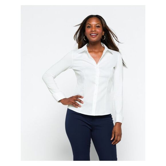 Calvin Klein | Tops | Nwt Calvin Klein Womens White Long Sleeve Wear To ...